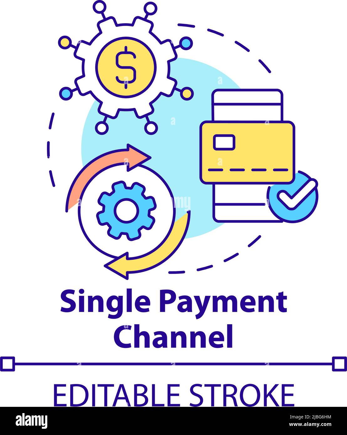 Single payment channel concept icon Stock Vector Image & Art - Alamy
