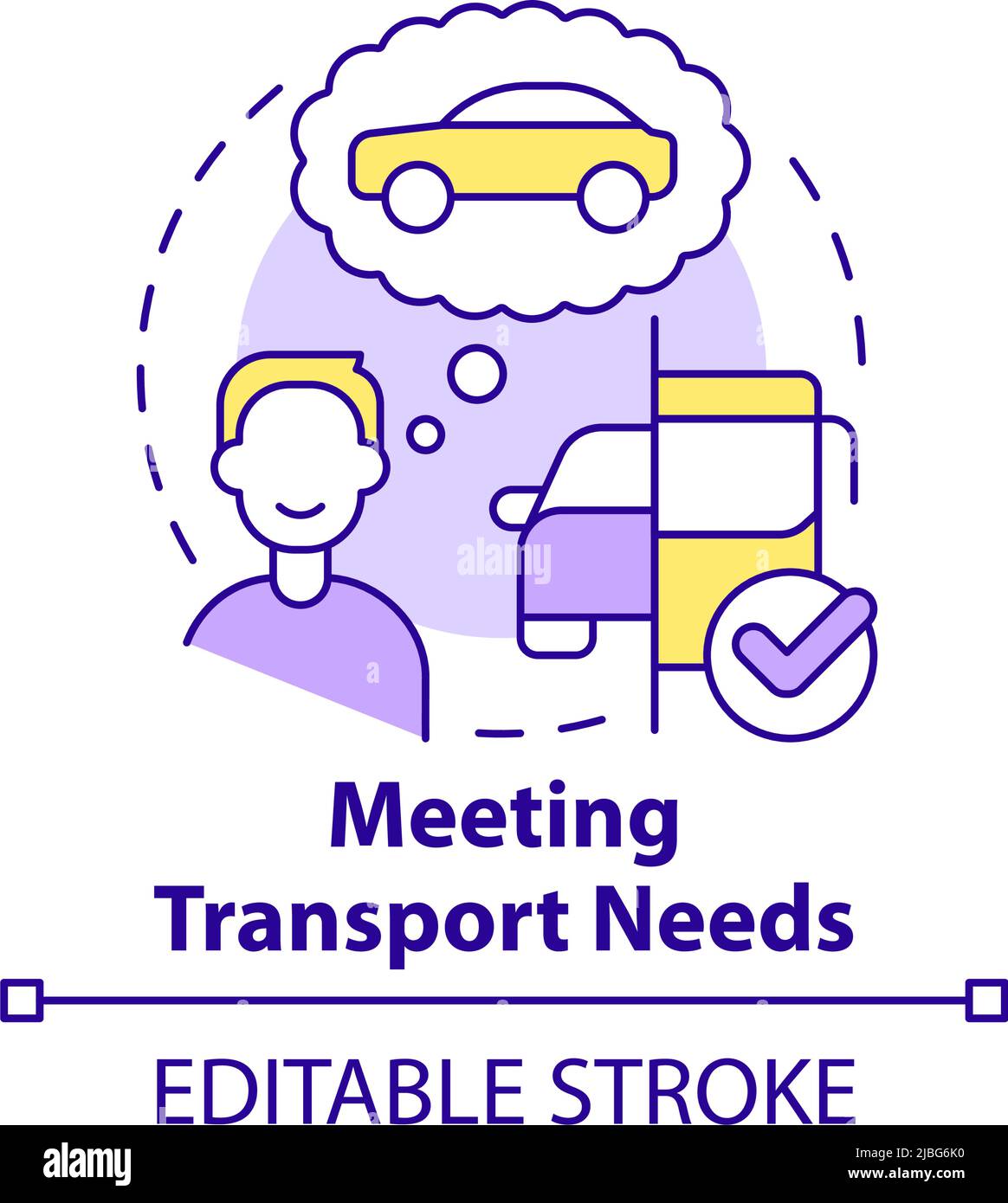 Meeting transport needs concept icon Stock Vector Image & Art - Alamy