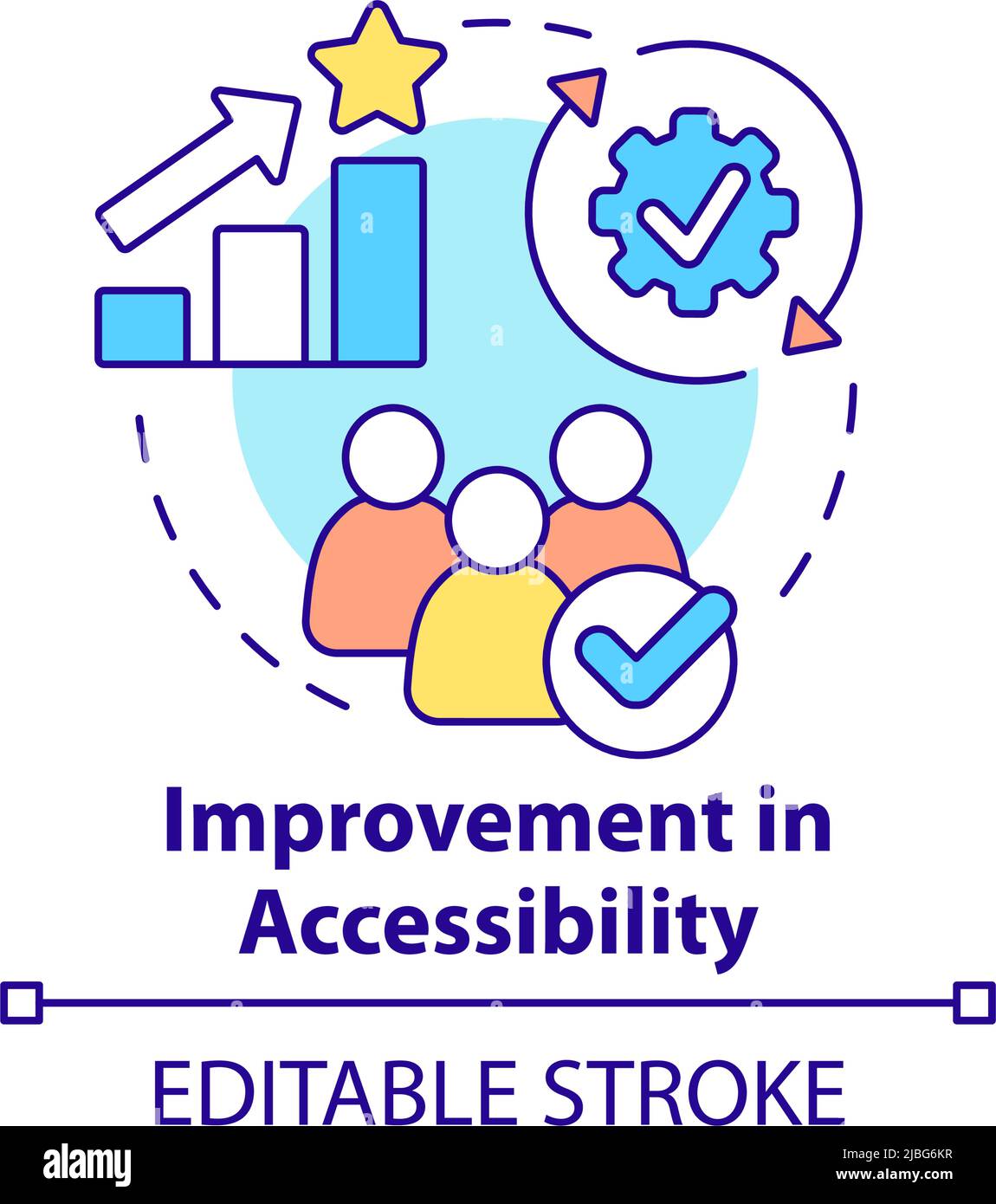 Improvement in accessibility concept icon Stock Vector Image & Art - Alamy
