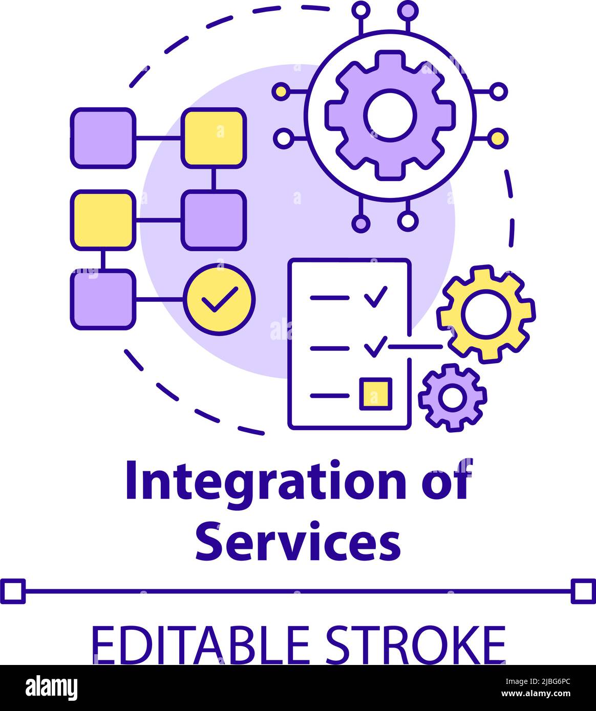 Integration of services concept icon Stock Vector Image & Art - Alamy