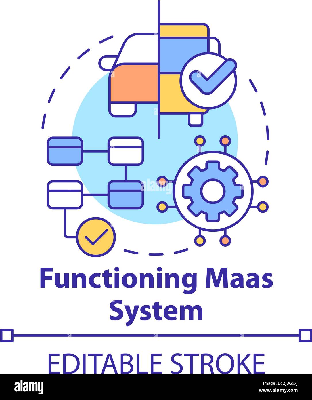 Functioning Maas system concept icon Stock Vector Image & Art - Alamy