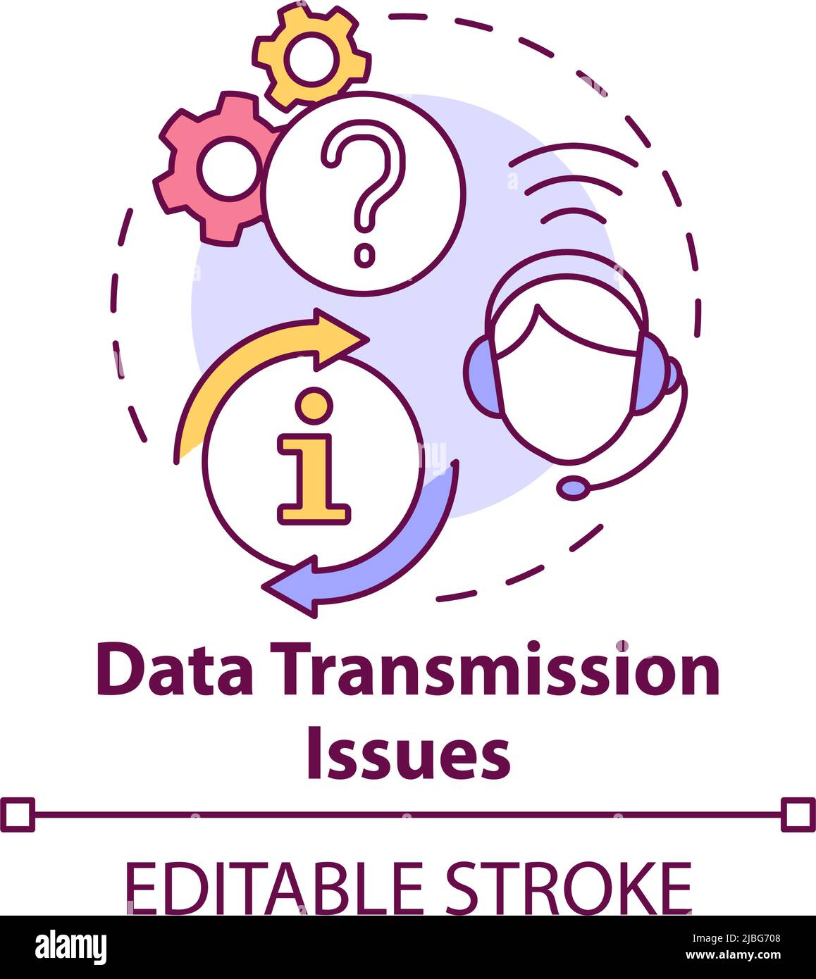 Data transmission issues concept icon Stock Vector Image & Art - Alamy