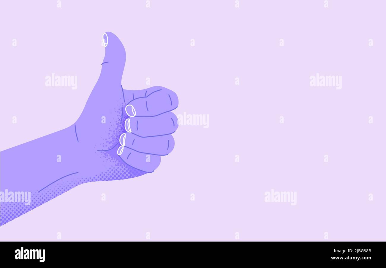 Hand Showing Symbol okay or alright. Gesture of Thumb up. Like Positive ...