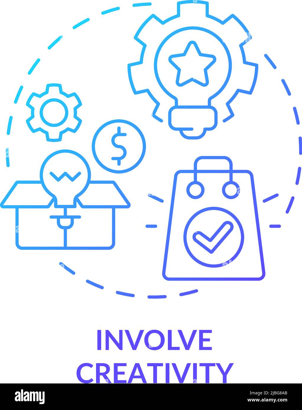 Involve creativity blue gradient concept icon Stock Vector Image & Art ...