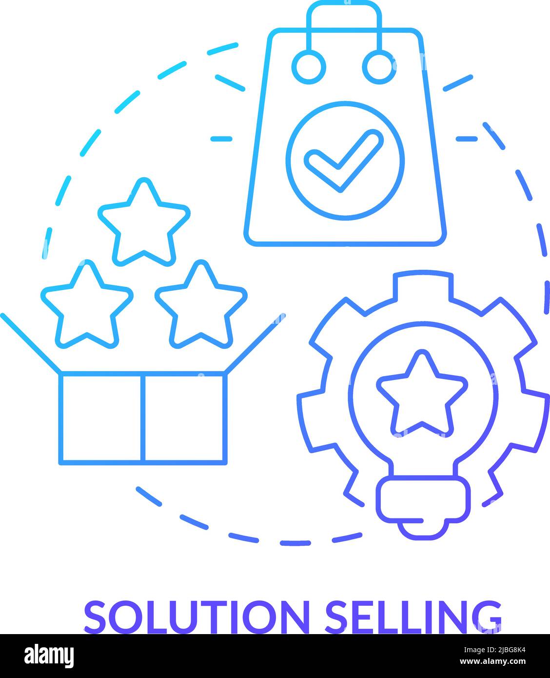 Solution selling blue gradient concept icon Stock Vector Image & Art ...