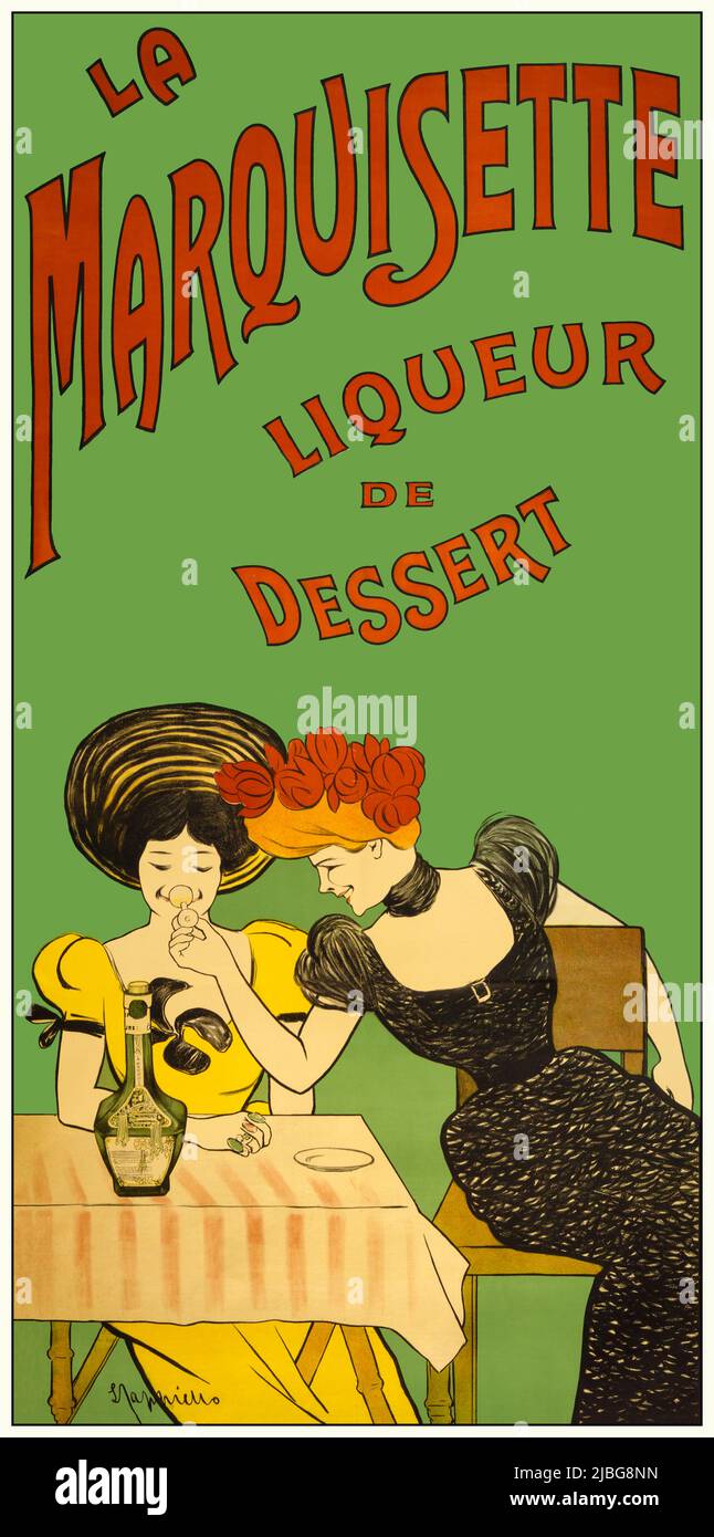 Vintage french drink poster hi-res stock photography and images - Alamy