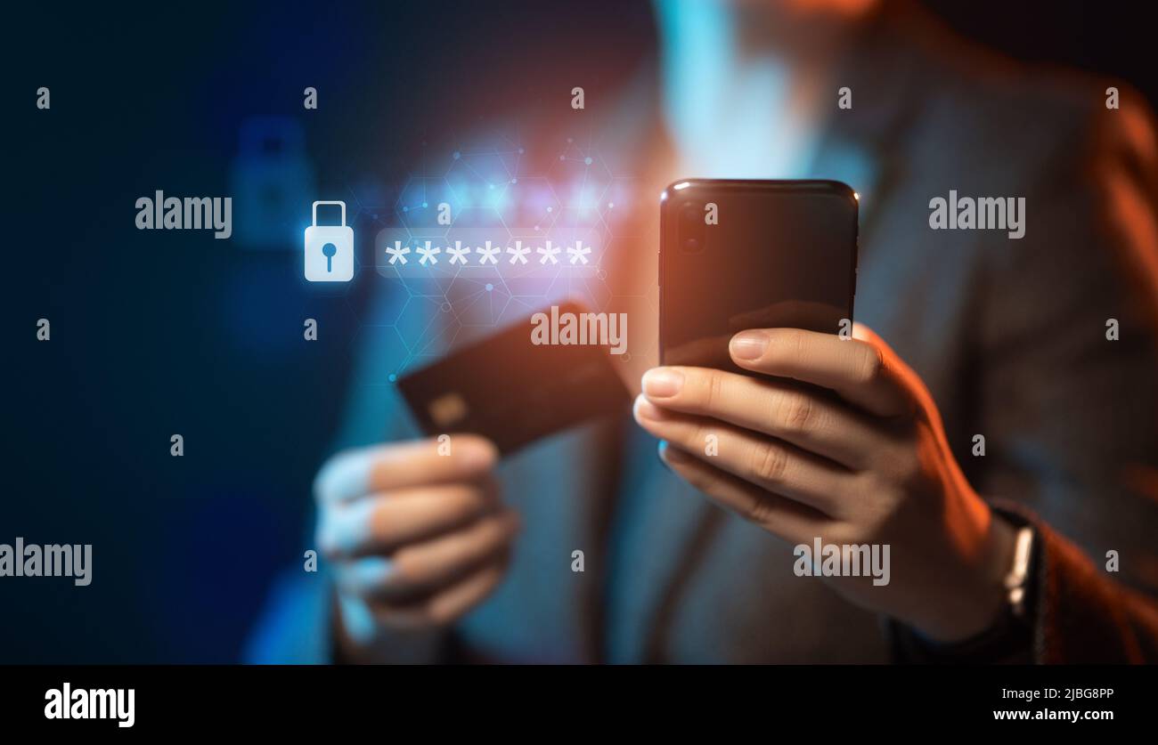 Lock The Phone With A Password For Mobile Cybersecurity Or A Password