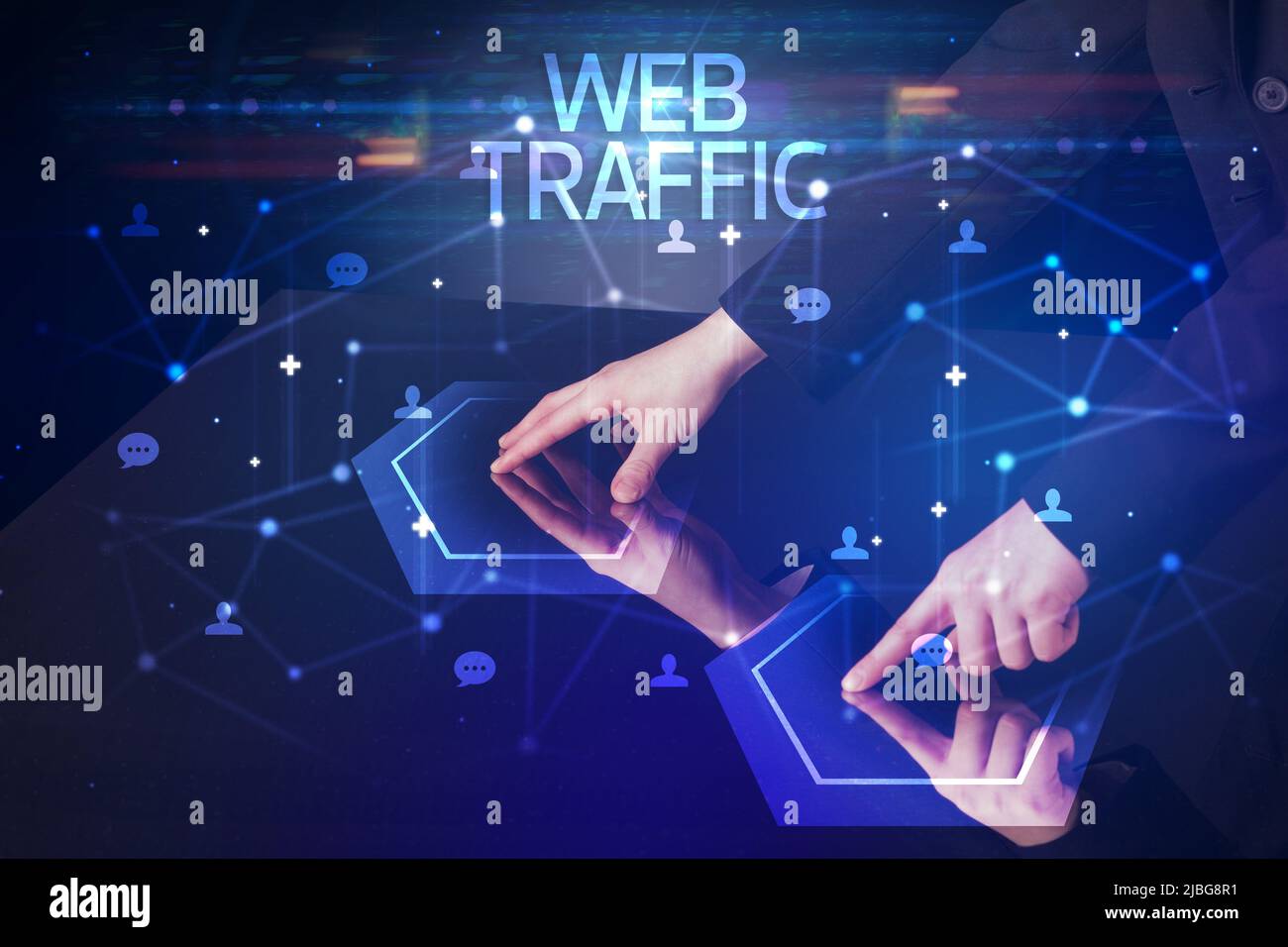 Navigating social networking with social icons Stock Photo - Alamy