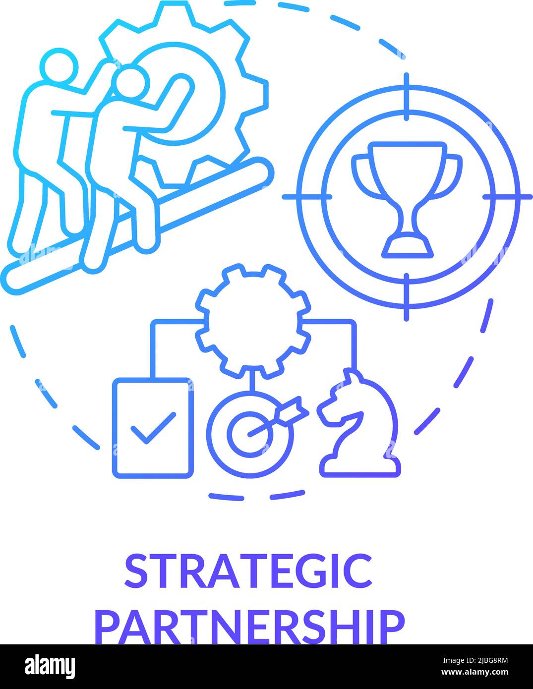 Strategic partnership blue gradient concept icon Stock Vector Image & Art - Alamy