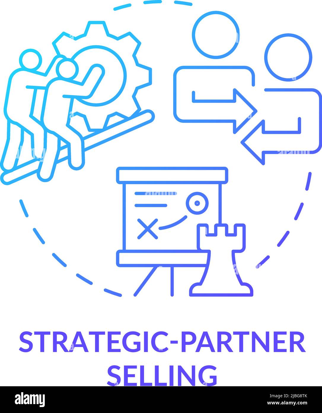 Strategic-partner selling blue gradient concept icon Stock Vector Image & Art - Alamy