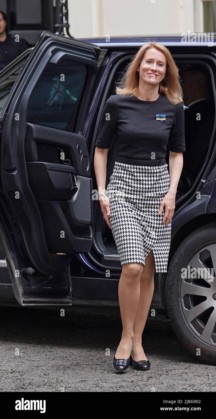 Prime Minister Of Estonia Kaja Kallas Arrives In Downing Street London Ahead Of Talks With