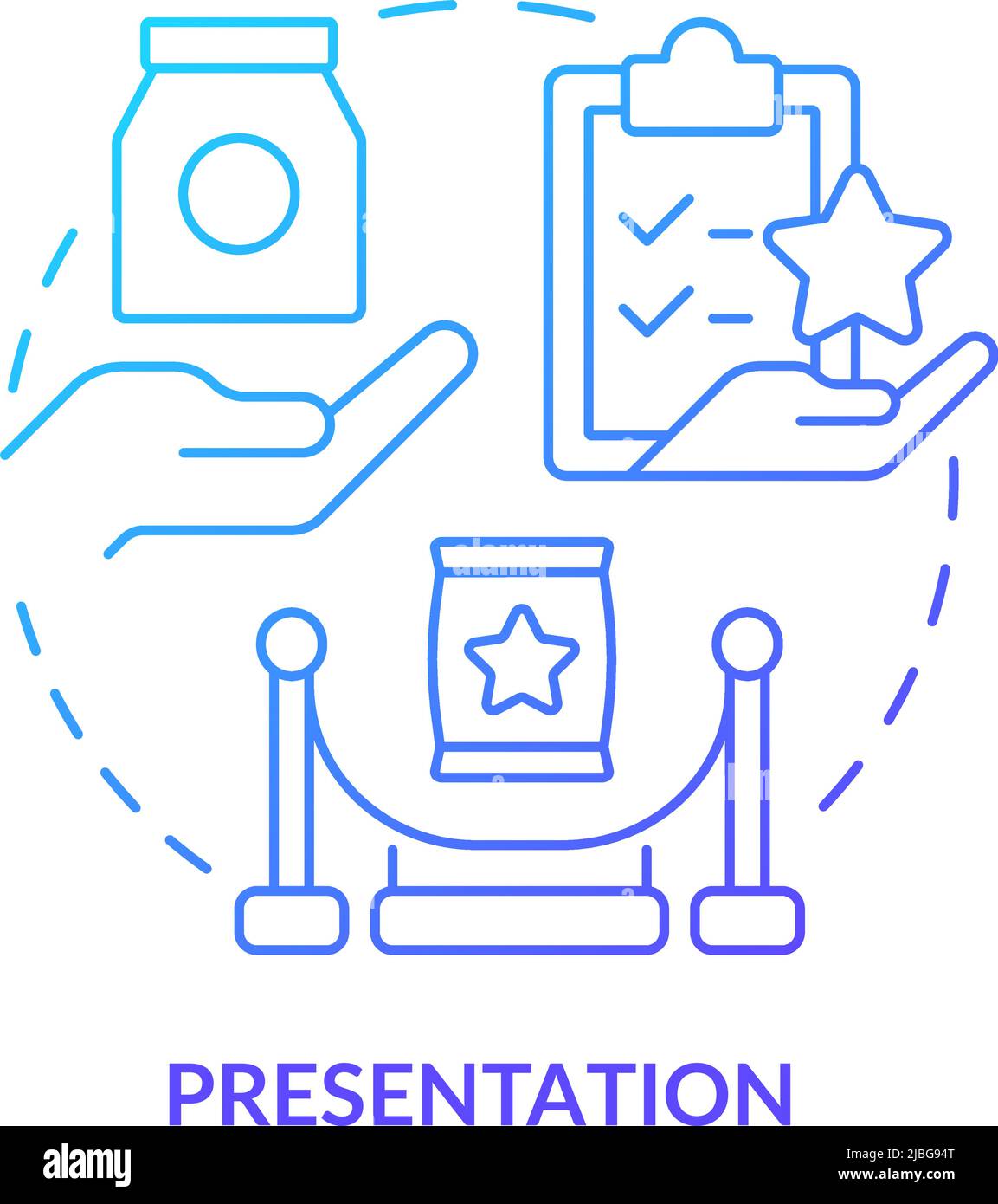 Presentation blue gradient concept icon Stock Vector Image & Art - Alamy