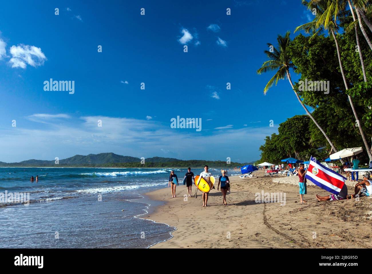 Costa Rica, Central America, Guanacaste, Tamarindo Beach, People ...