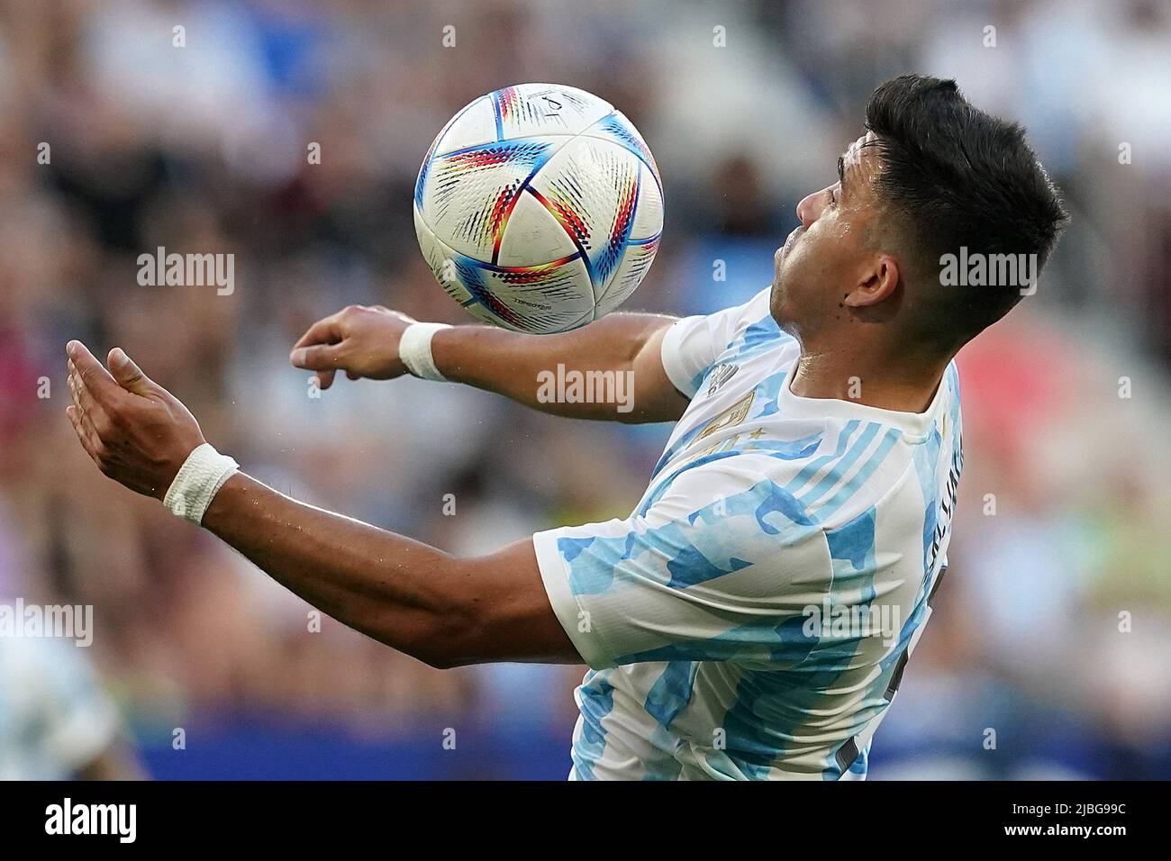 Pamplona, Spain on June 5, 2022 Argentina's Marcos Acuna during FIFA ...