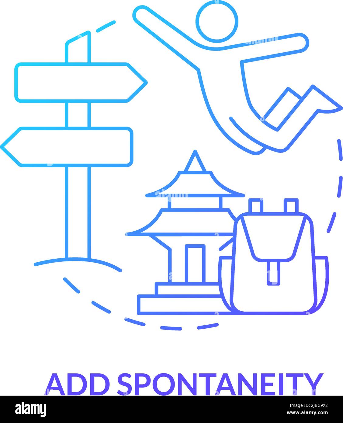 Add spontaneity blue gradient concept icon Stock Vector Image & Art - Alamy