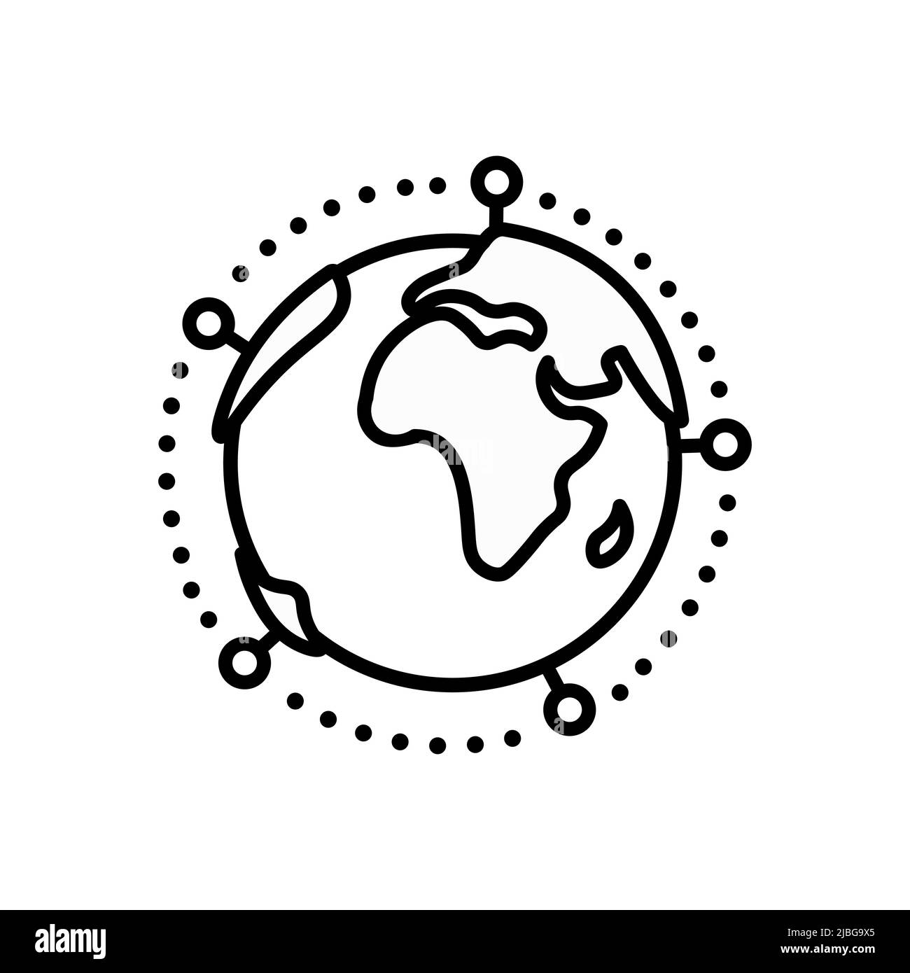 Digital vector planet earth icon hi-res stock photography and images ...