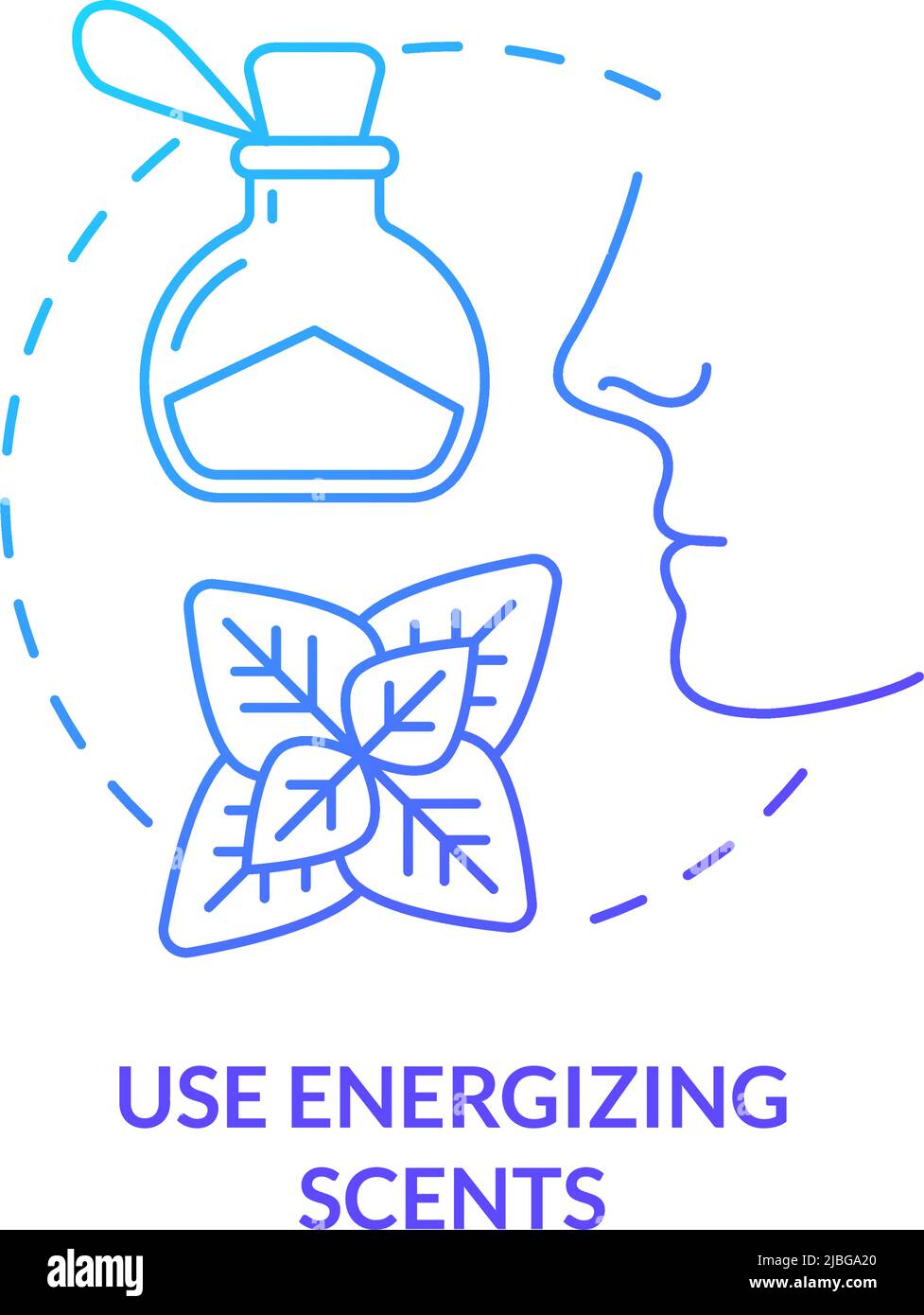 Use energizing scents blue gradient concept icon Stock Vector Image ...
