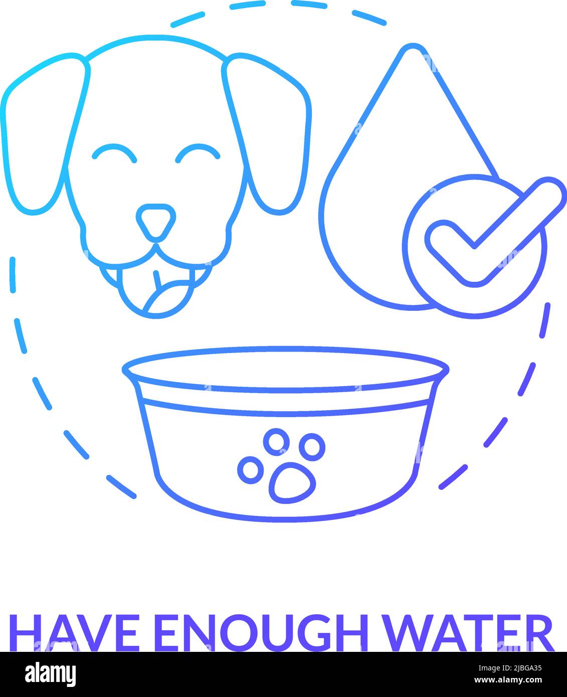 Have enough water blue gradient concept icon Stock Vector Image & Art ...