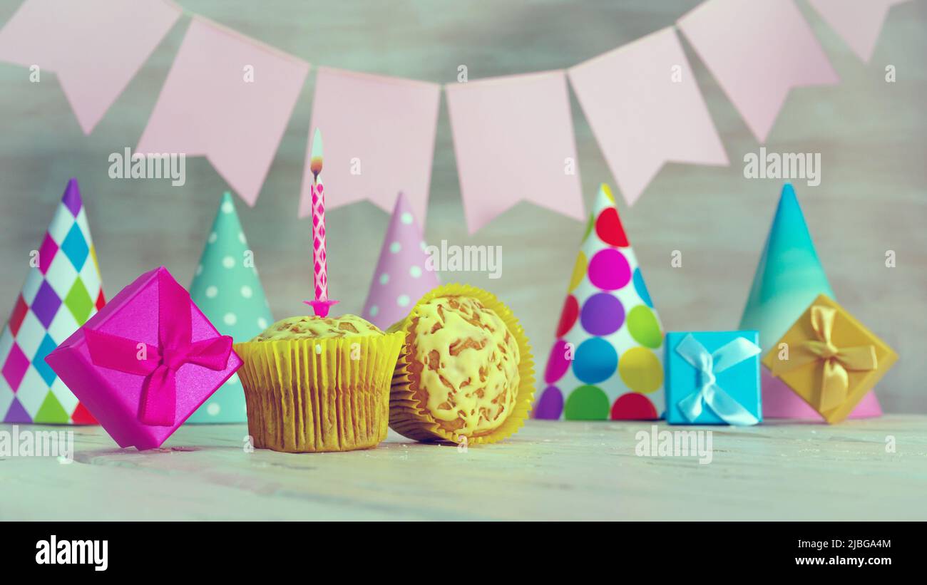 Happy birthday in pink pastel colors for a girl or woman. Happy ...