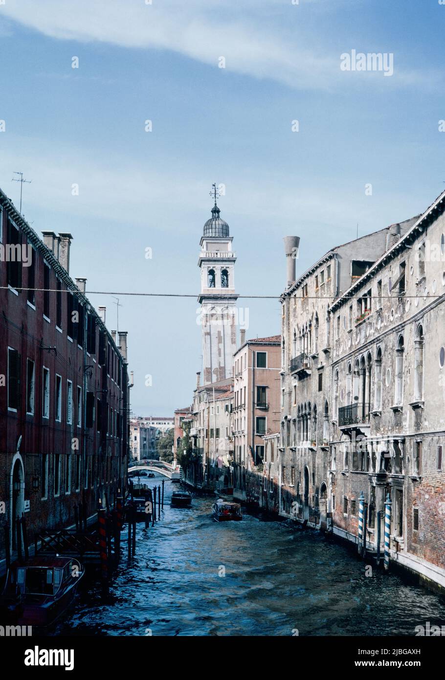 September 1969 in Venice. San Giorgio dei Greci. Archival scan from a ...