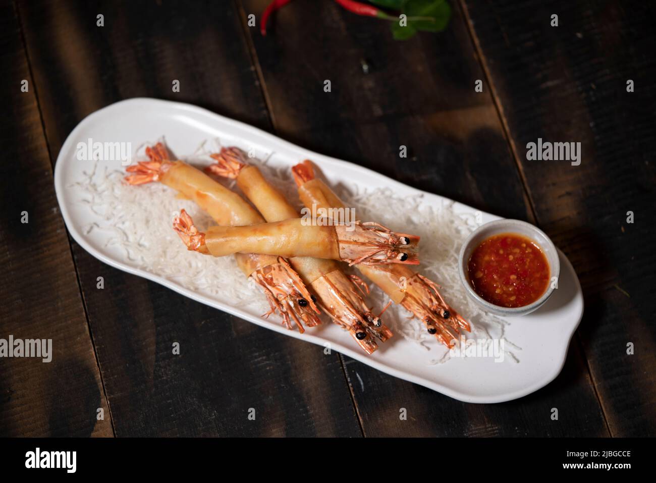 Udang Goreng Gulung or Rolled Stir Fried Shrimp Stock Photo - Alamy