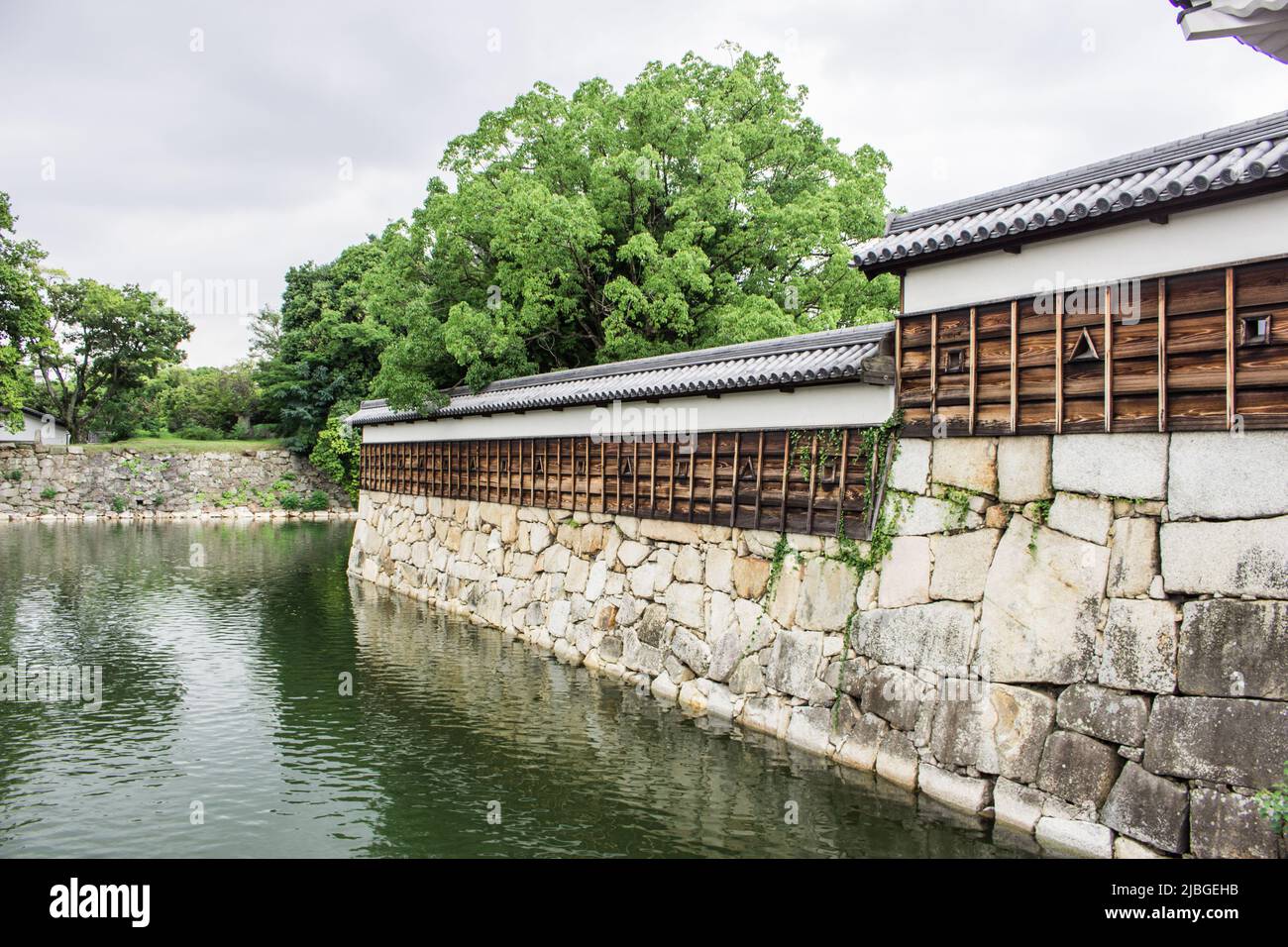Hiroshima castle, Japan. Was constructed in the 1590s, but destroyed by ...