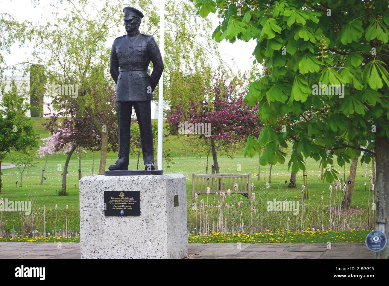Bronze Policeman Statue Standing to Attention Dedicated to the Military ...
