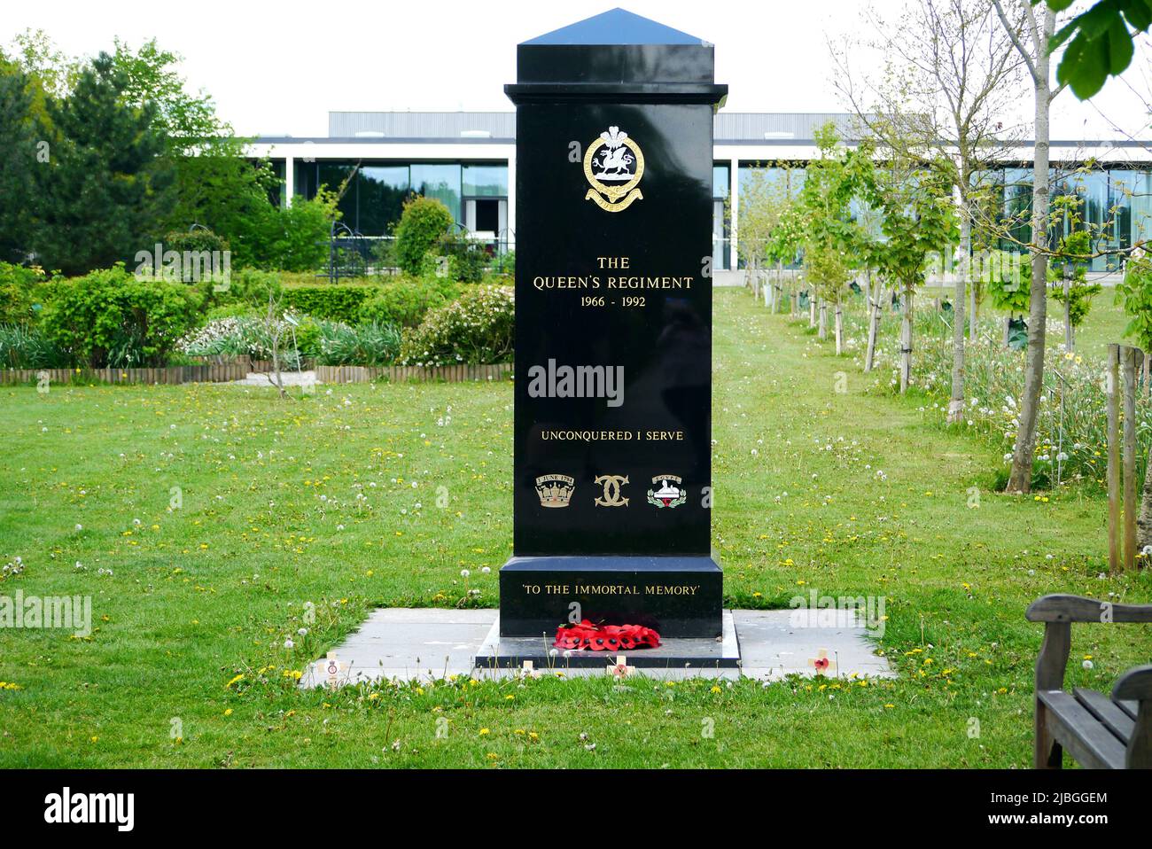 The Polished Black Granite Plinth Memorial Dedicated to Queen's ...