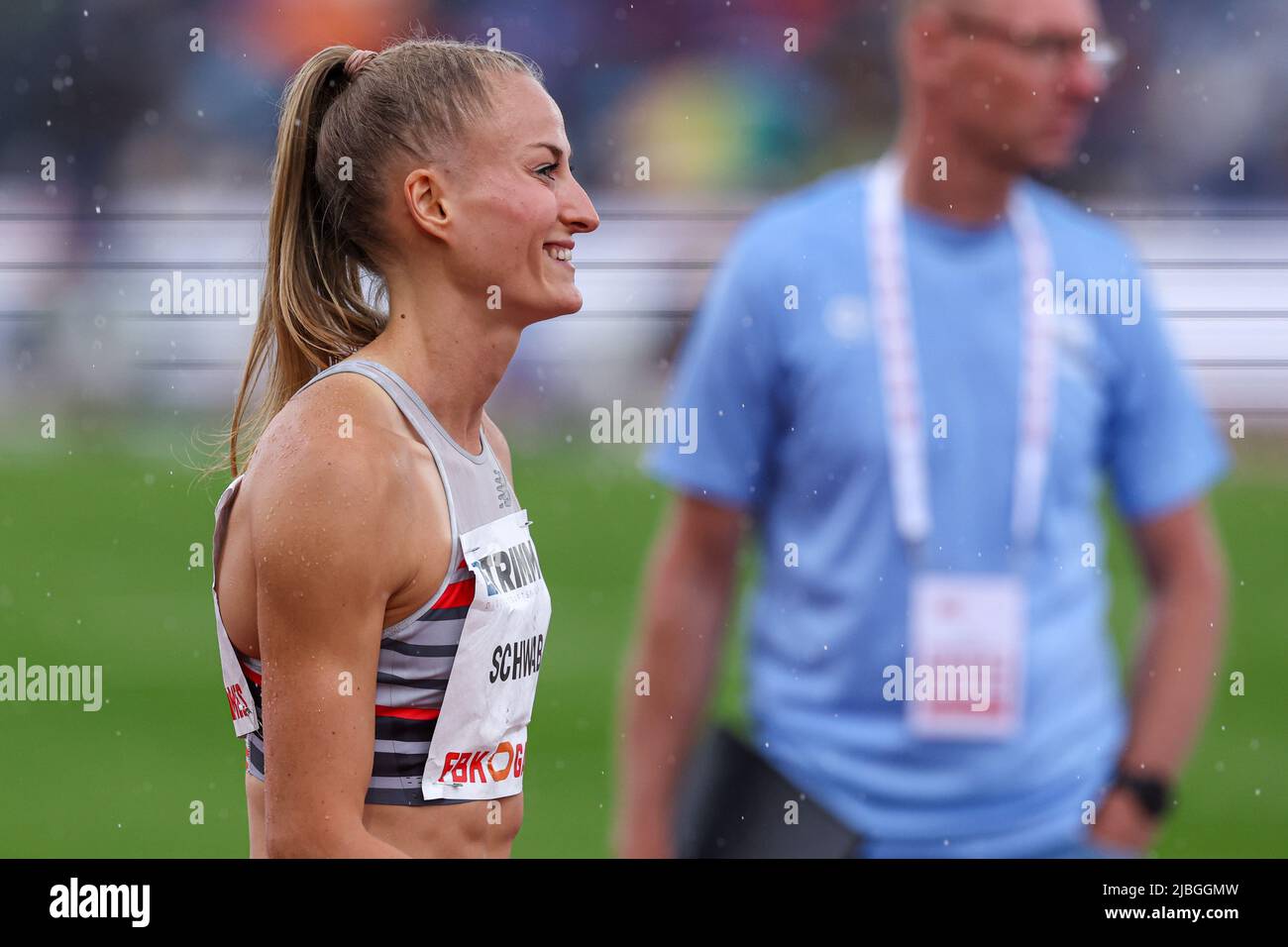 HENGELO, NETHERLANDS - JUNE 6: Corinna Schwab of Germany during the FBK ...
