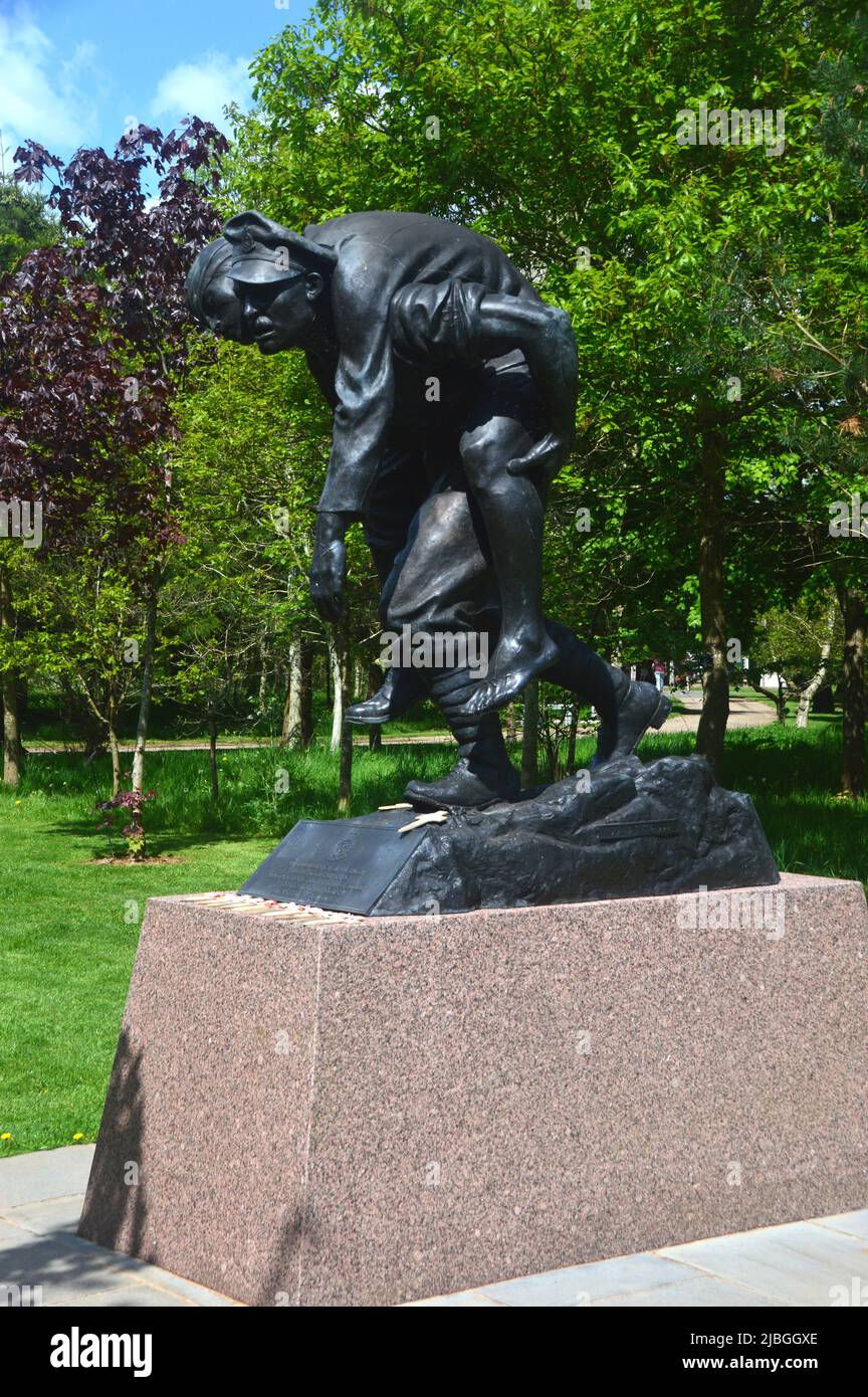 Bronze Staue in Remembrance of Royal Army Medical Corps (RAMC) at the ...