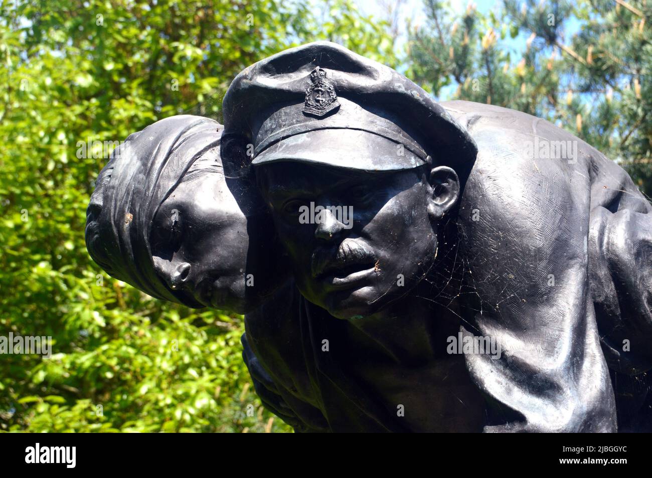 Bronze Staue in Remembrance of Royal Army Medical Corps (RAMC) at the ...