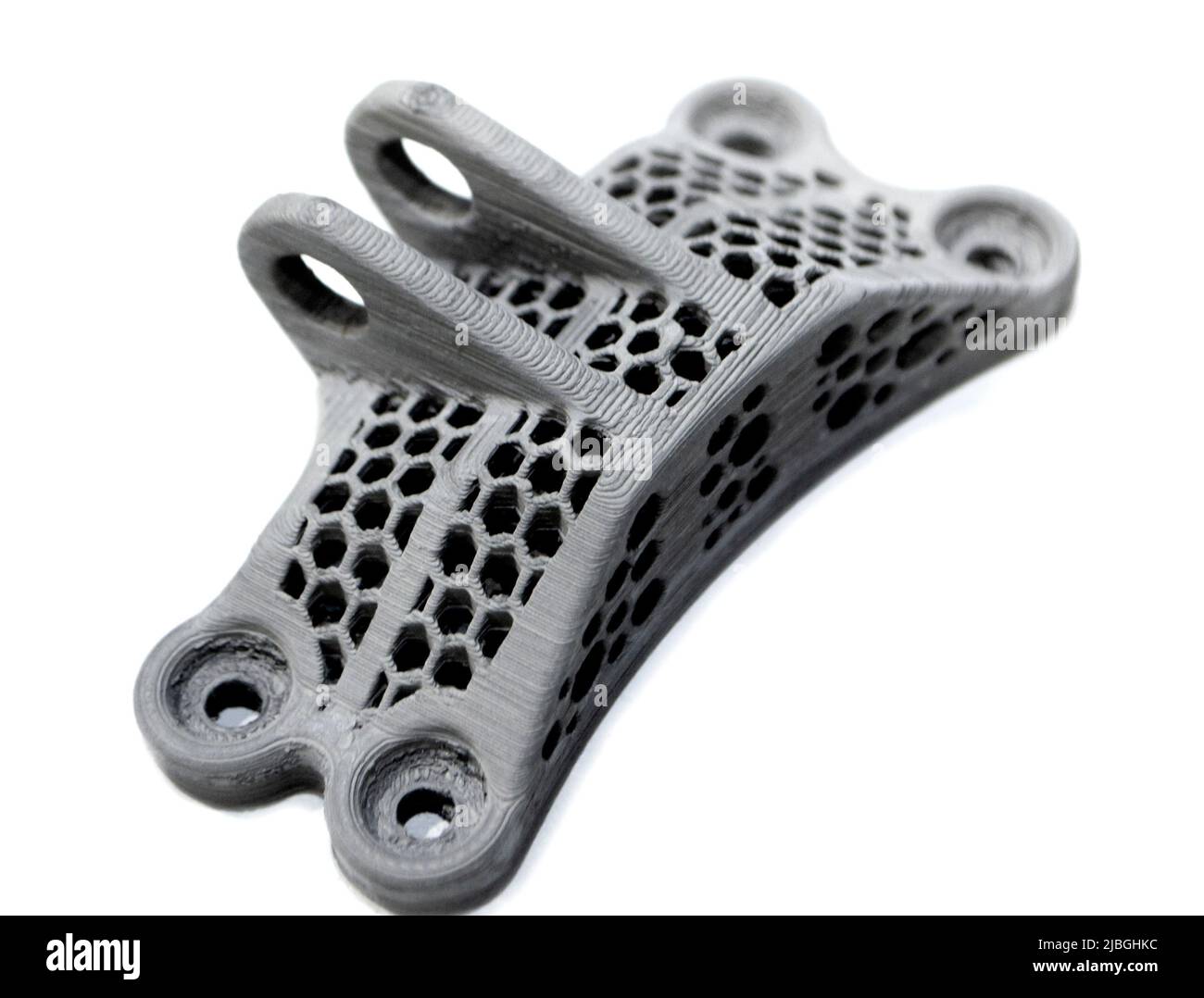 Model printed on a 3d printer made of cement concrete isolated on a ...