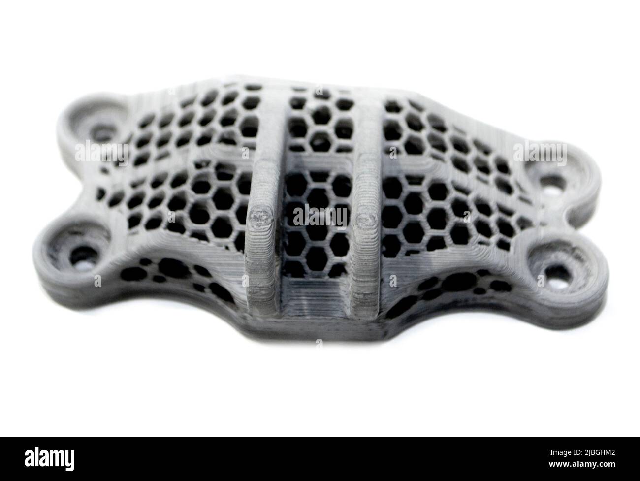 Model printed on a 3d printer made of cement concrete isolated on a ...