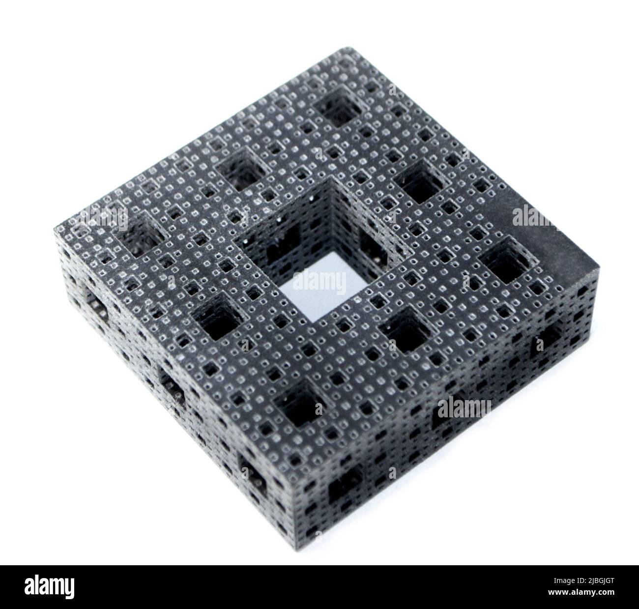 Abstract model printed on 3d printer from hard materials isolated on ...