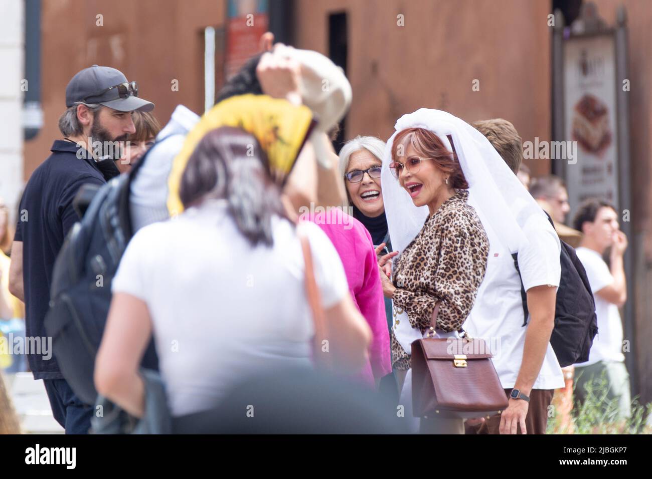 June 6, 2022, Rome, Italy: Actresses Diane Keaton, Jane Fonda, Candice ...