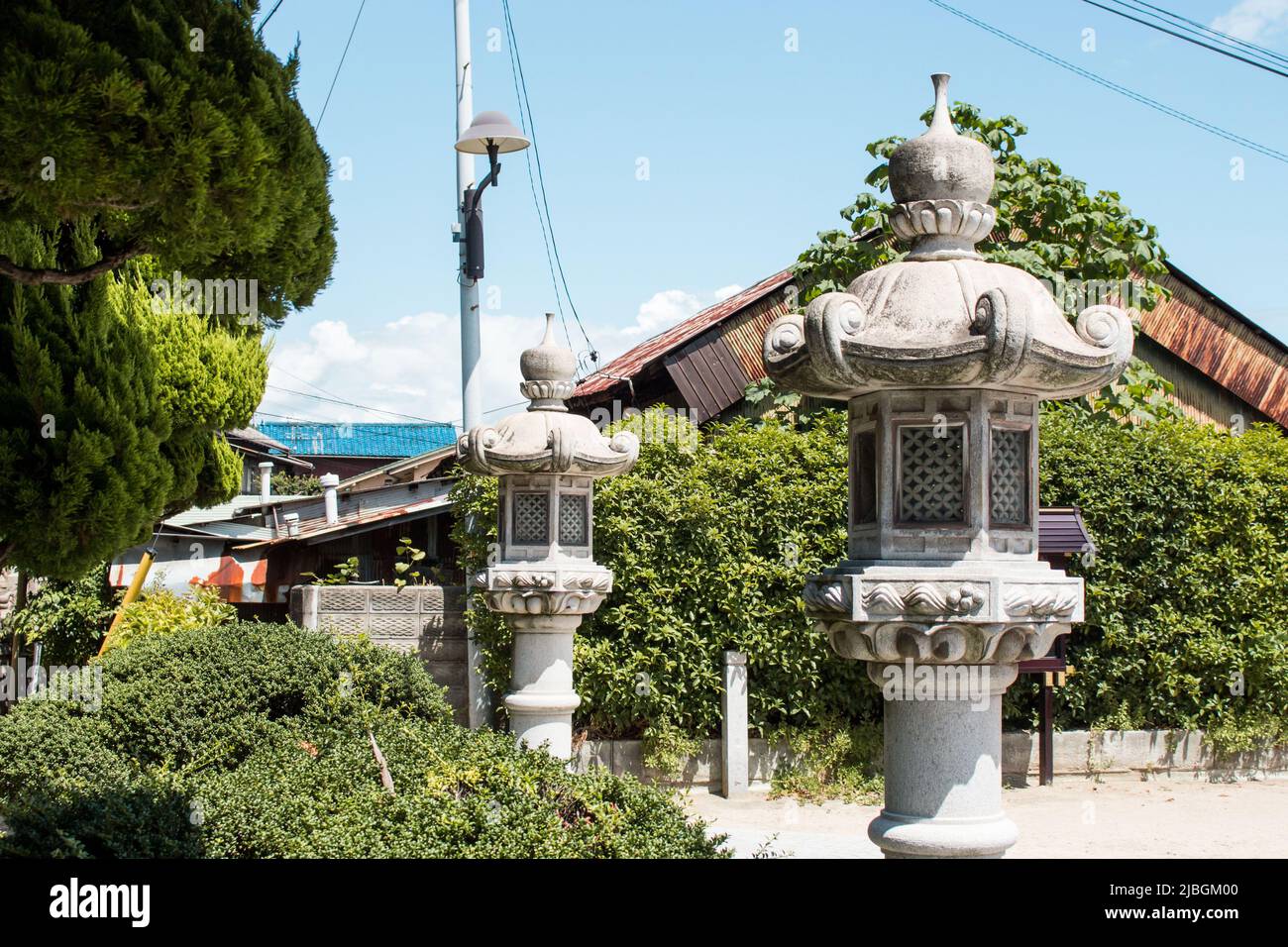 The image of Toro (Tourou), Japanese traditional lantern made of stone ...