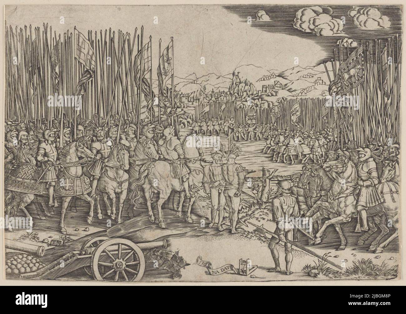 The Two Armies at the Battle of Ravenna (1530 woodcut Stock Photo - Alamy