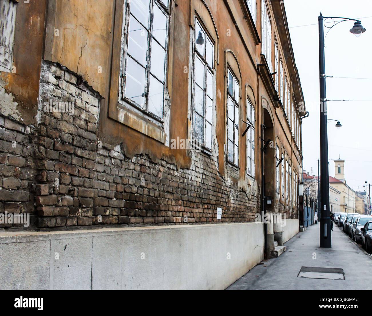 The image of old apartment exterior in downtown in Budapest, Hungary ...