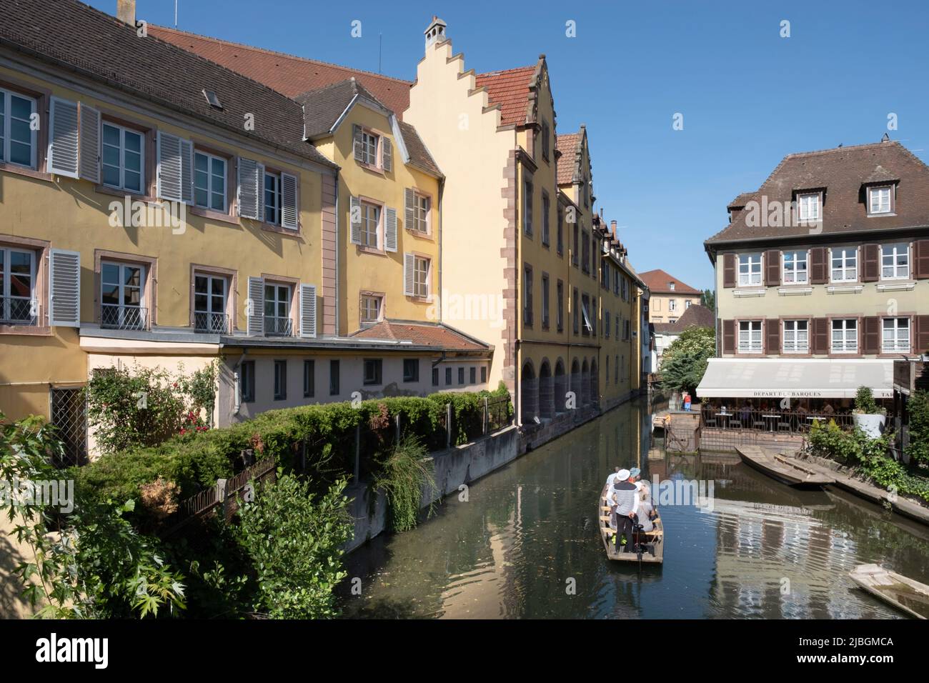 Historic town of Colmar, also known as Little Venice, with tourists ...