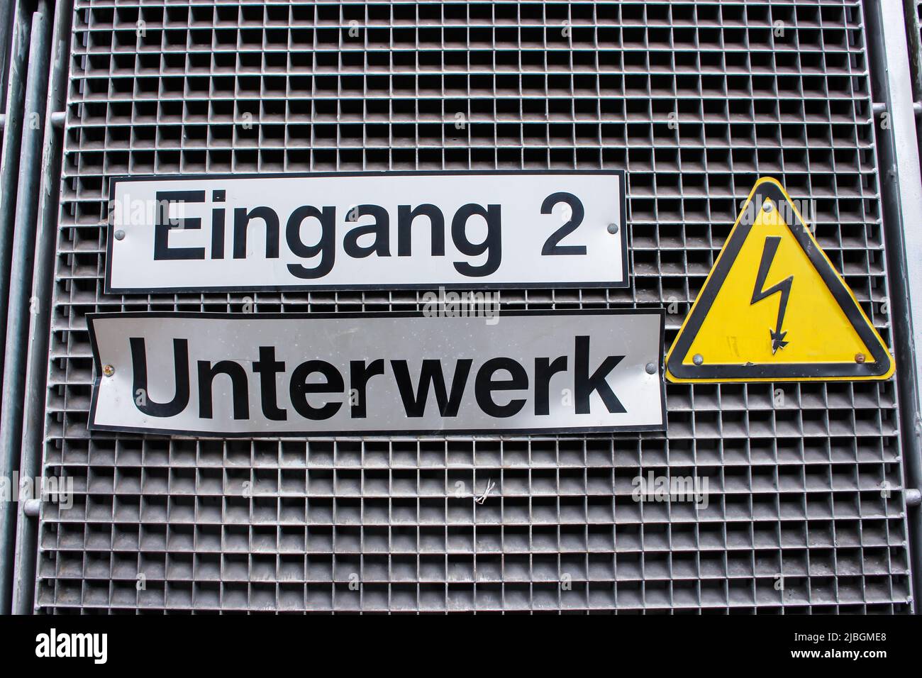 The sign of warning and notice in German, Berlin, Germany. Translation ...