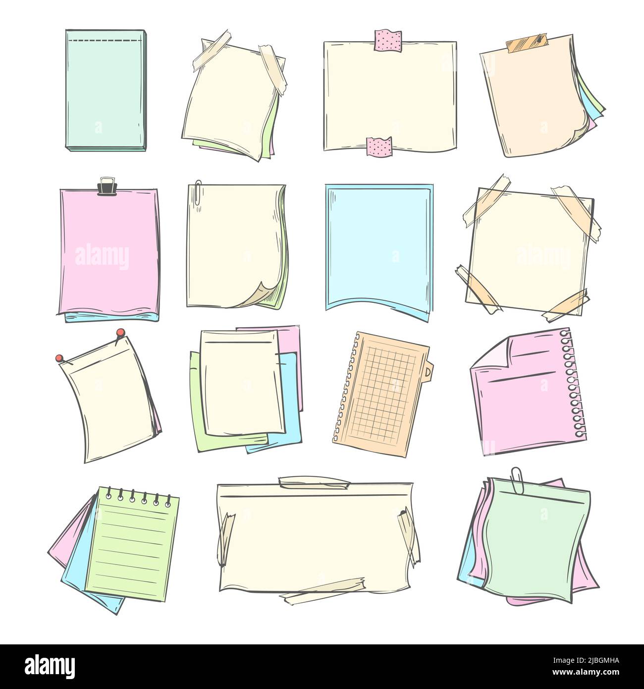 Office notes doodles Stock Vector Image & Art - Alamy