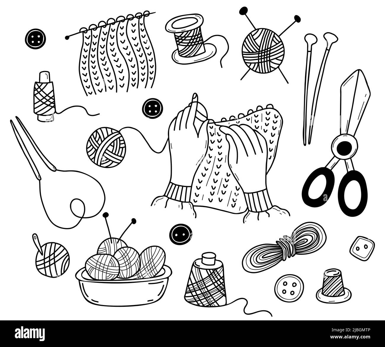 Yarn skeins Stock Vector Images - Alamy