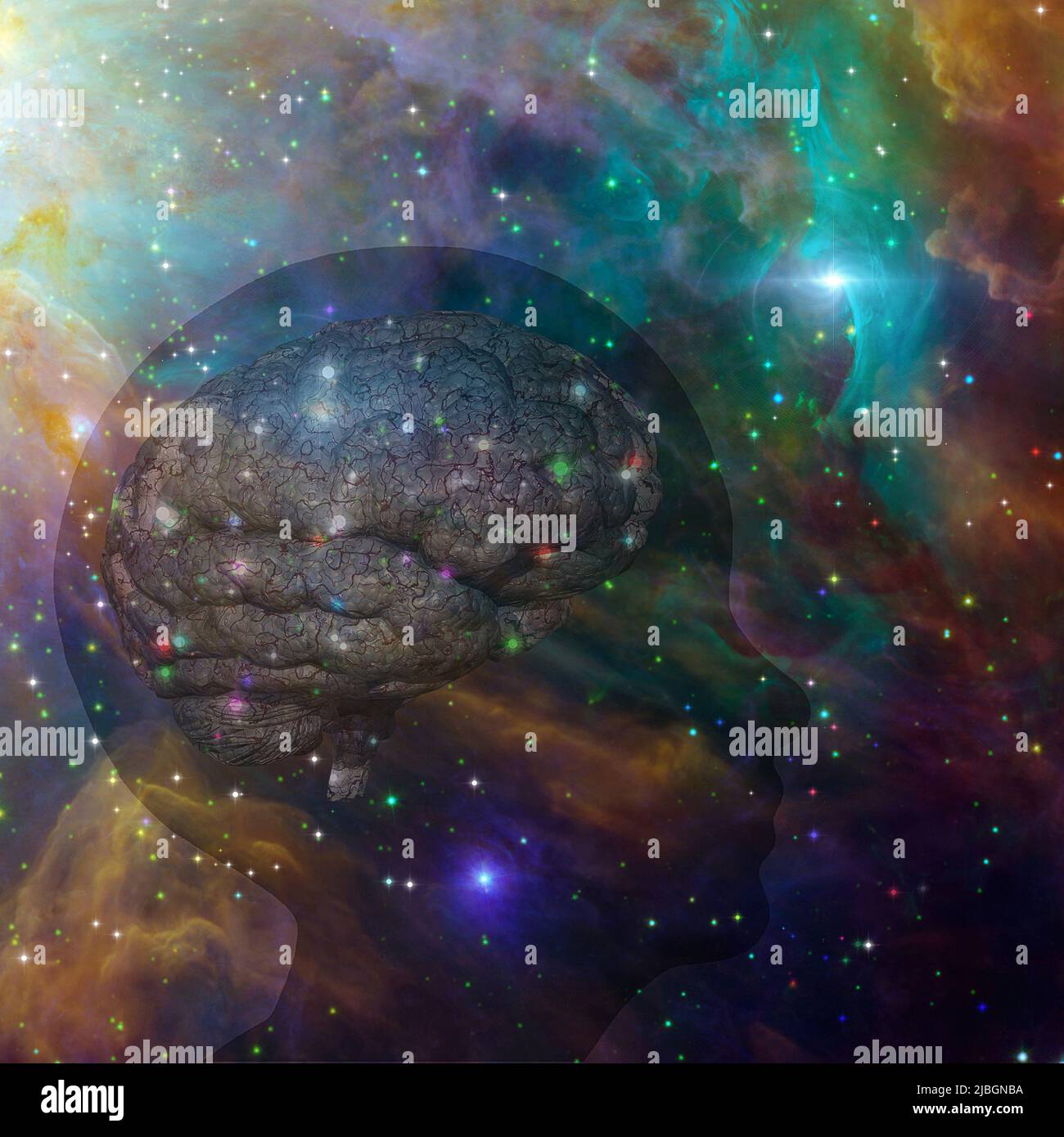 Universal Mind Space. 3D rendering Stock Photo - Alamy