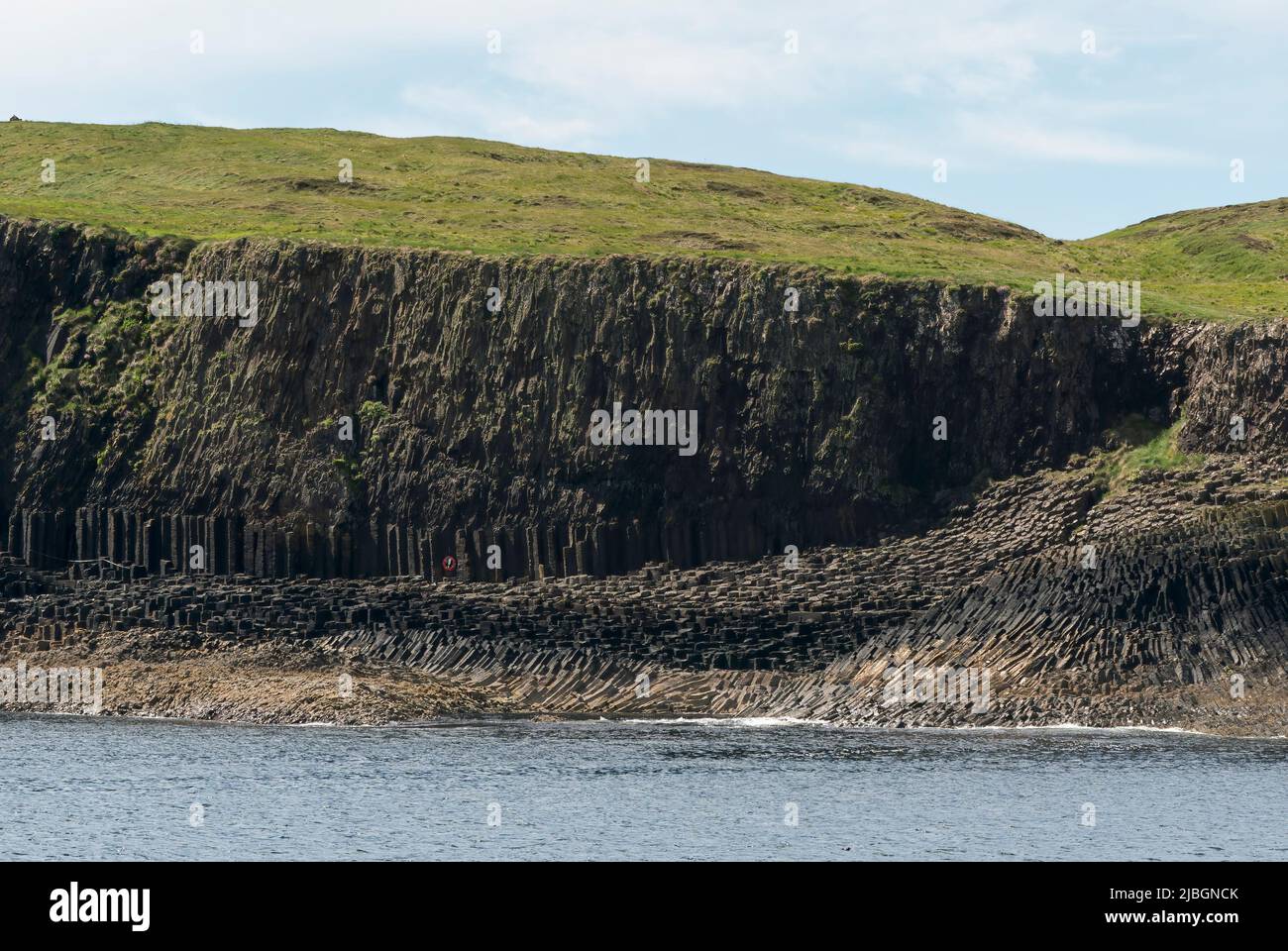 Fingal's cave, Staffa Island, showing basalt columns, Scotland, United ...