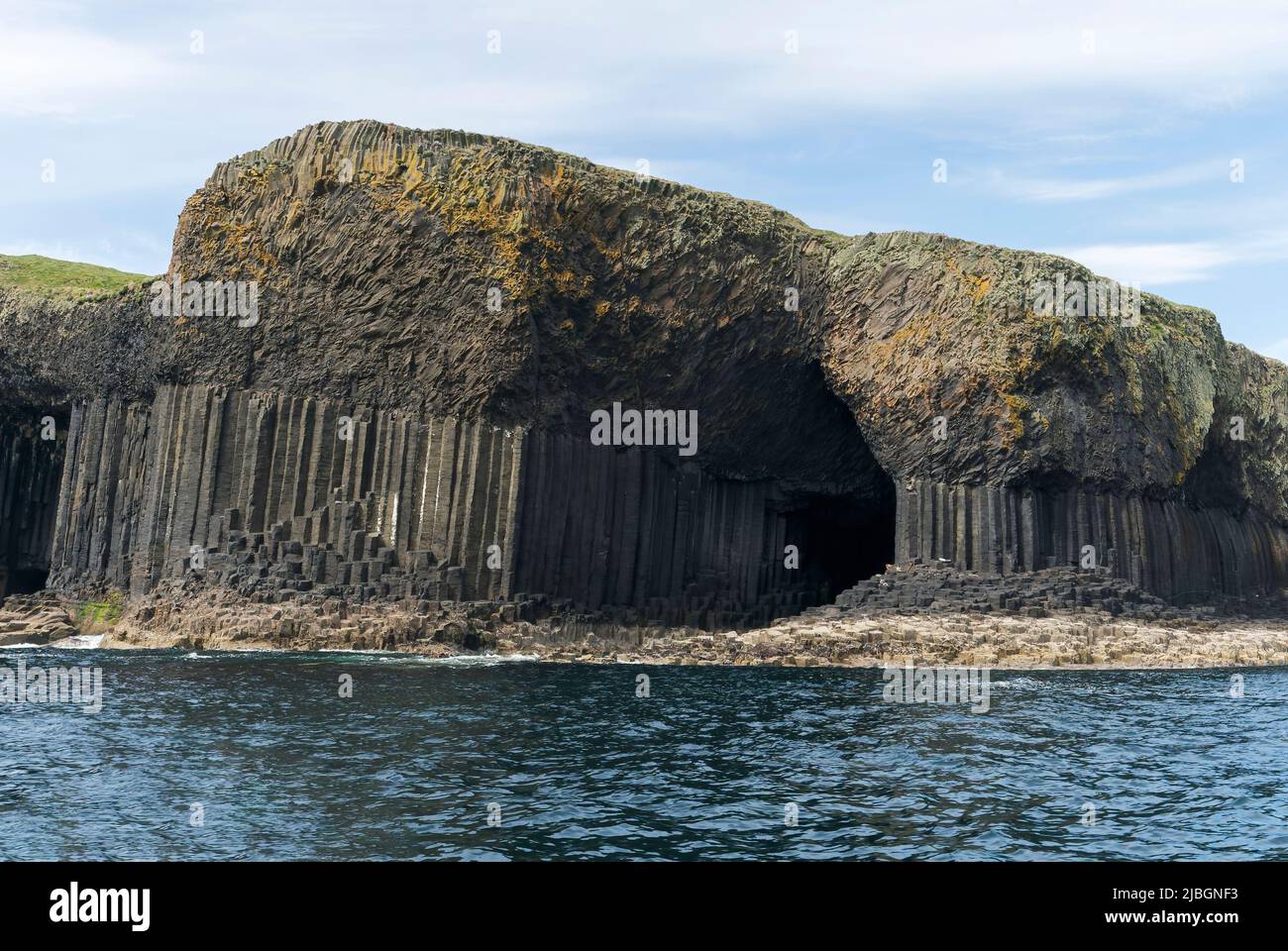 Fingal's cave, Staffa Island, showing basalt columns, Scotland, United ...