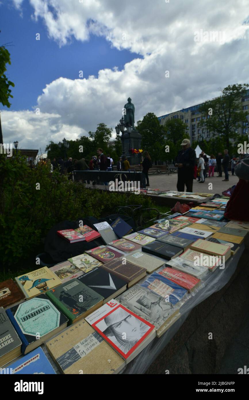 Celebrating the birthday of Alexander Pushkin.Pushkinskaya sq ...