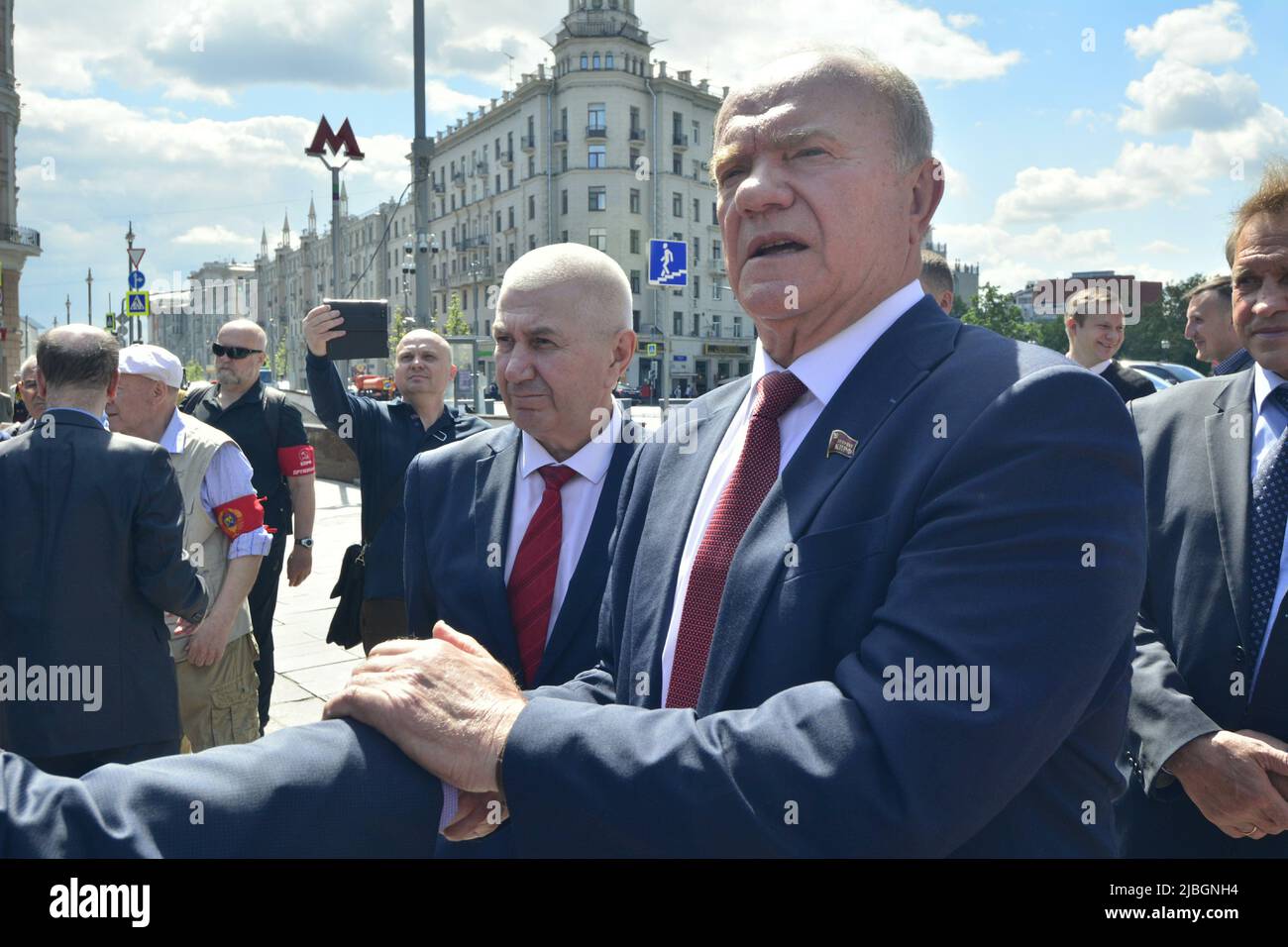 Celebrating the birthday of Alexander Pushkin.Pushkinskaya sq ...