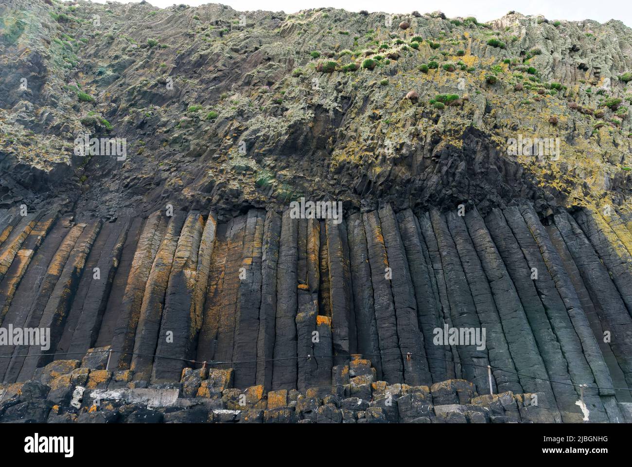 Fingal's cave, Staffa Island, showing basalt columns, Scotland, United ...