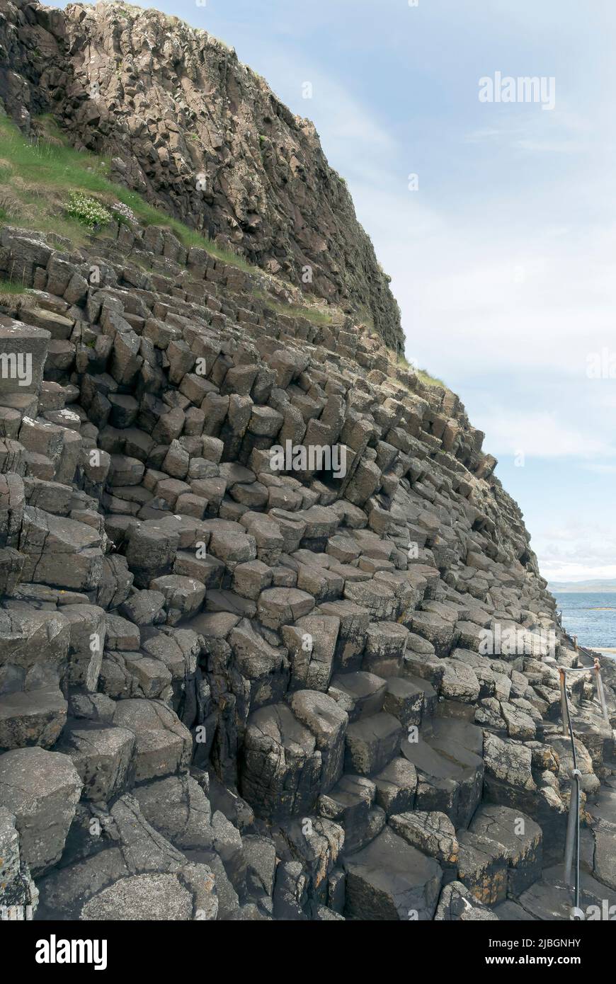 Fingal's cave, Staffa Island, showing basalt columns, Scotland, United ...
