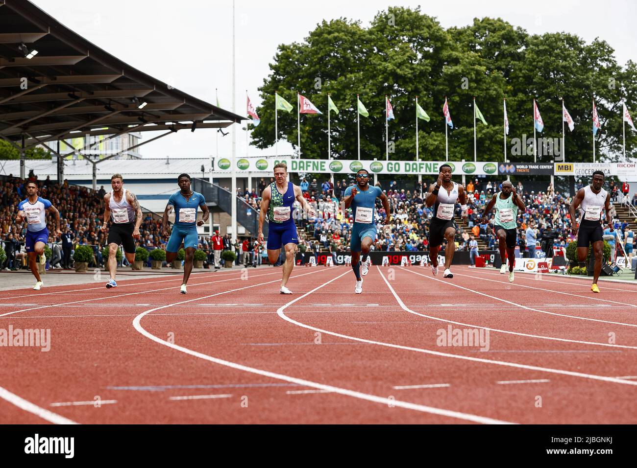 HENGELO - Emile Erasmus, Kyree King, Yohan Blake and Churandy Martina ...